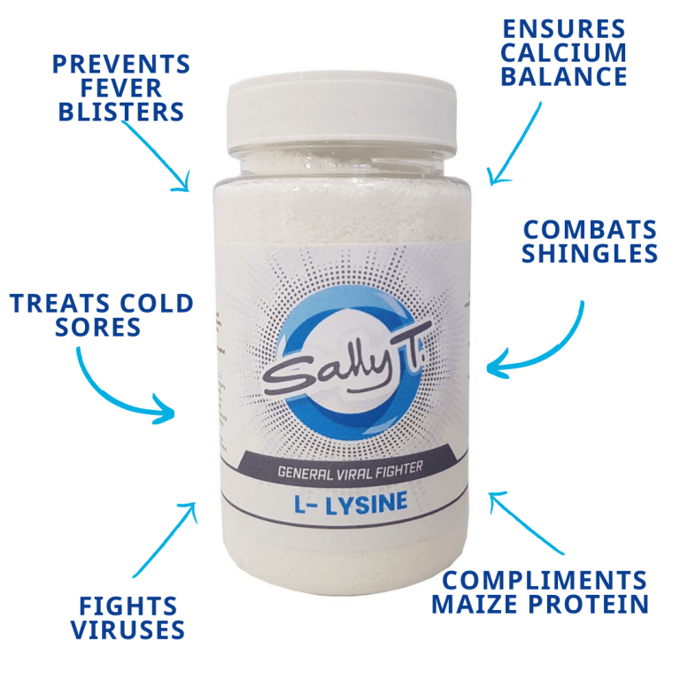 Sally T. L-Lysine Powder; 150g - Sally T Nutritional Supplements
